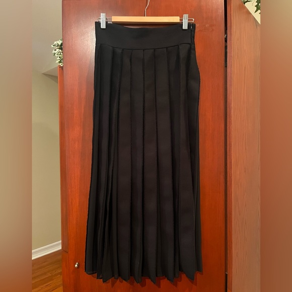 Esther Perbandt | Skirts | Edgy Black Sheer Stripe Midi Skirt From ...